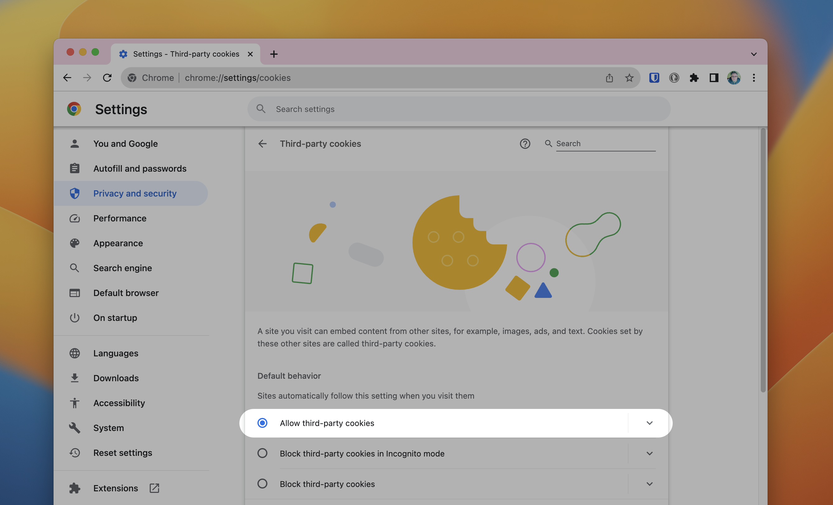 How to allow third-party cookies in your browser