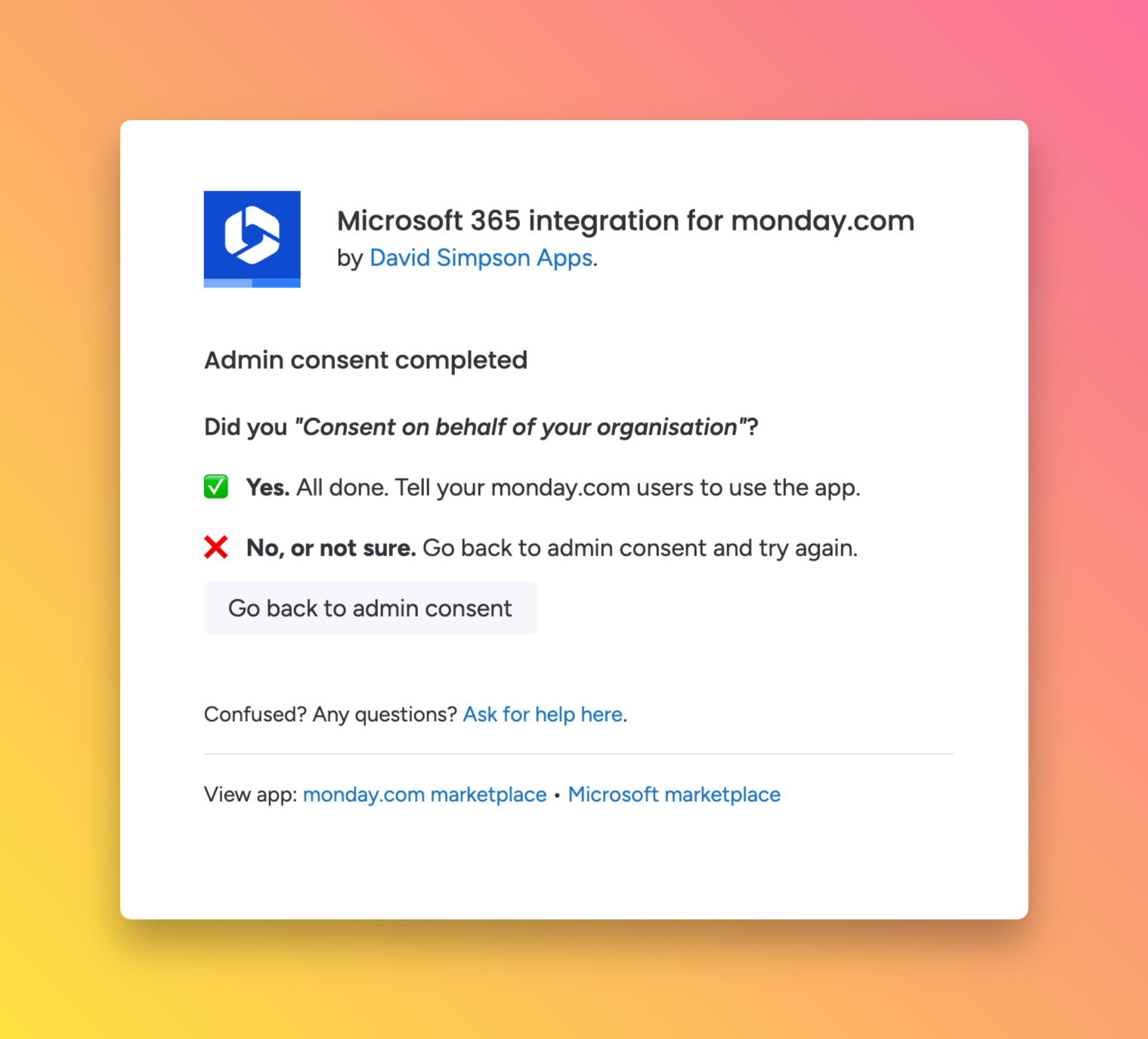 Requesting permission to access Microsoft 365